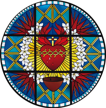 Sacred Hearts in Stained Glass