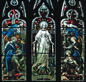 The Assumption in Stained Glass