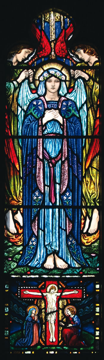 The Assumption in Stained Glass
